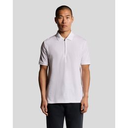 Lyle & Scott Lyle & Scott Ottoman Poloshirt mit halbem Rei&szlig;verschluss &ndash; Wei&szlig;