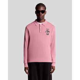 Lyle & Scott Lyle & Scott Lang&auml;rmliges Strick-Poloshirt &ndash; Rosa