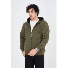 Kapuzenshirt mit Rei&szlig;verschluss und Tasche