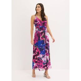 bonprix Tr&auml;gerkleid aus feinem Mesh, lila, Gr.44, Modern und feminin: Maxikleid aus feinem Mesh mit verstellbaren Tr&auml;gern und Taillen-Einsatz