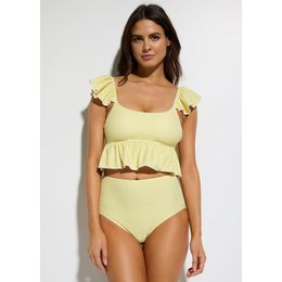 bonprix Tankini mit Volant (2-tlg.Set), gelb, Gr.42, Modischer Tankini mit Volants