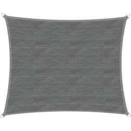Sonnensegel Windhager "Capri, Rechteckiges Segel zur Beschattung von Garten, Terrasse, Balkon", grau, B:500cm T:500cm, Polyethylen, Sonnensegel, Sonnenschutz 4 x 5 m, erh&auml;ltlich in champagner, grau oder reed