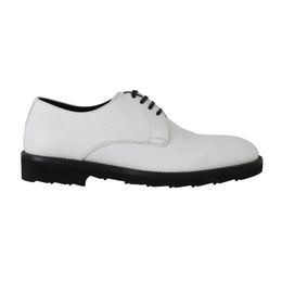 Dolce & Gabbana Dolce & Gabbana Wei&szlig;e Leder Derby-Anzugschuhe