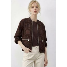 Blumen Oversized Bomberjacke