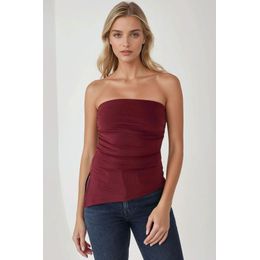 Tr&auml;gersloses Slim-Fit Strickoberteil