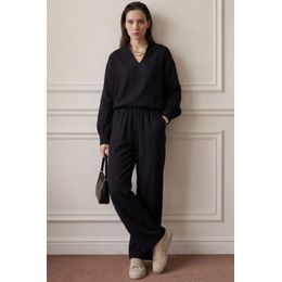 V-Ausschnitt Bluse & Schlaghose Muslin Zweiteiliges Set