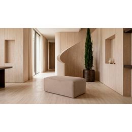 Polsterhocker OTTO HOME "Clayton Breite 96 cm", beige (sand), B:96cm H:41cm T:60cm, 100% Polyester, Hocker, Polsterhocker, in einem trendigen Cord-Bezug
