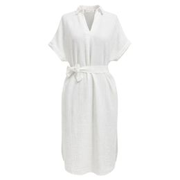 G&uuml;rteltuch Midi-Kleid mit kurzen &Auml;rmeln