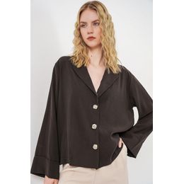Oversized Blazerjacke mit Knopfverschluss