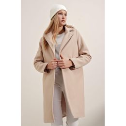 Gekn&ouml;pfter langer Mantel mit Taschen