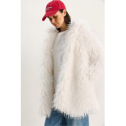 Oversize Kapuzenjacke aus Kunstfell