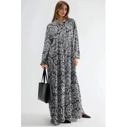 Bequemes Gemustertes Maxi-Kleid