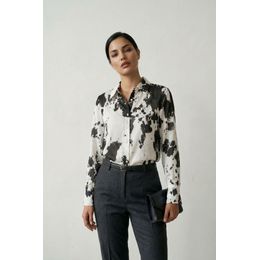Abstrakte Print-Hemdbluse