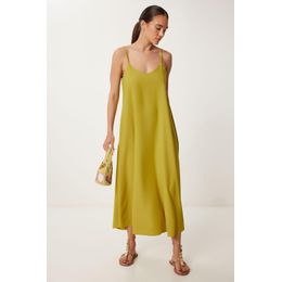 L&auml;ssiges Midi-Kleid mit U-Ausschnitt