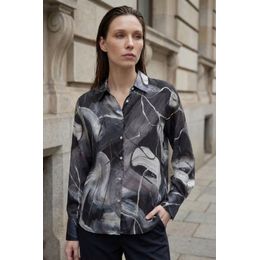 Abstraktes Print Hemd mit Knopfleiste