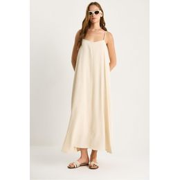 Maxi V-Ausschnitt Kleid