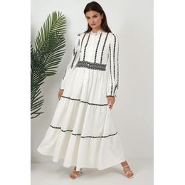 Blumenmuster Maxi Kleid