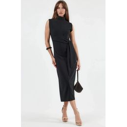 Midi-Kleid mit Bindungsdetails