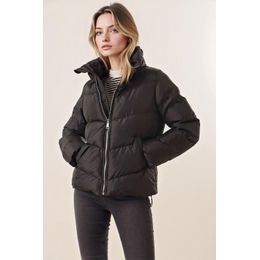 Dicker Rei&szlig;verschluss-Kragen Pufferjacke