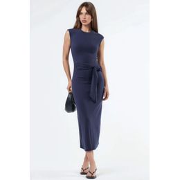 Midi-Kleid mit Bindungsdetails