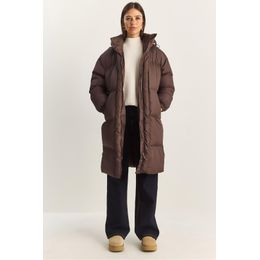 Kapuzenschlafjacke mit langen &Auml;rmeln und Taschen