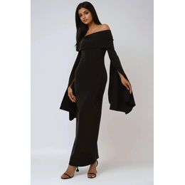 Exklusive Ma&szlig;geschneiderte Off-Shoulder Bodycon Maxikleid mit Schlitz