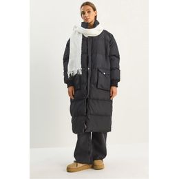 Oversize Langer Puffer-Mantel