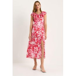 Midikleid mit R&uuml;schendetails