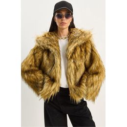 Oversize Kunstfelljacke