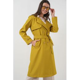 Doppelreihiger langer Trenchcoat
