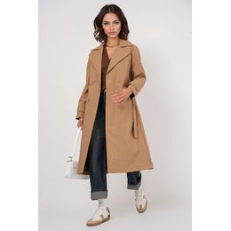 Doppelt gef&uuml;tterter langer Trenchcoat