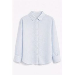 Gestreifte Hemdbluse mit Kragen