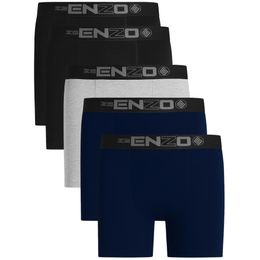 Enzo | 5er-Pack Herren Boxershorts Baumwolle Stretch Unterw&auml;sche