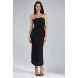 Gl&auml;nzendes Maxikleid mit Schlitzdetails