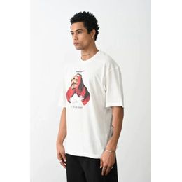 &Uuml;bergr&ouml;&szlig;e Bedrucktes Rundhals-T-Shirt