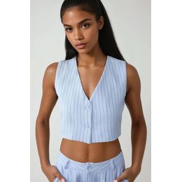 Pika Kollektion Enganliegendes Gestreiftes Crop-Top