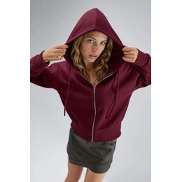 Kapuzenzipperjacke mit Taschen