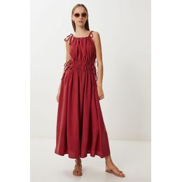 Halterneck Midi-Kleid mit Schleifen-Detail