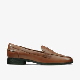 Clarks Hamble Slipper aus braunem Leder