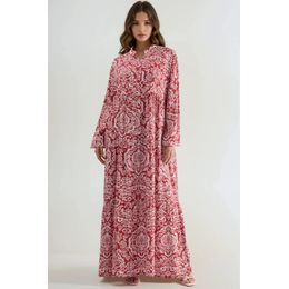 Bequemes gemustertes Maxikleid