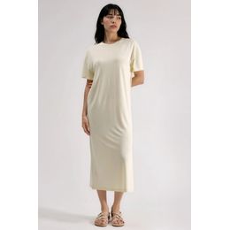 Lockeres Midi-Kleid mit Schlitz