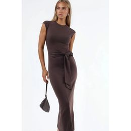 Midi-Kleid mit Bindungsdetails