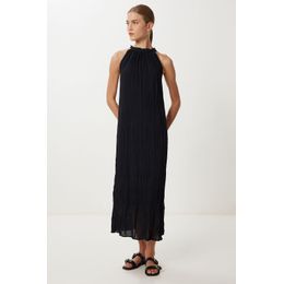 Strukturiertes Midikleid mit Halterneck-Kragen