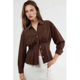 Fitted Langarmhemd mit Knopfdetails