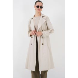 Doppelt breiter langer Trenchcoat