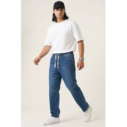 Baggy-Jeans mit Kordelzugbund
