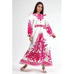 Maxikleid mit Paisleymuster und Bindedetail