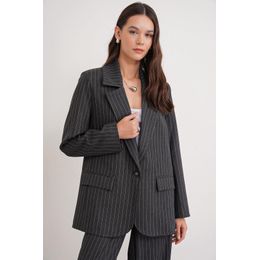 Gestreifter Oversize-Blazer