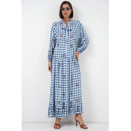 Musterhaftes V-Ausschnitt Maxikleid