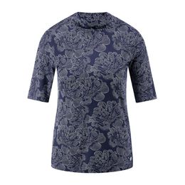 Uta Raasch - Shirt mit Stehkragen, blau, Gr. 40 / M